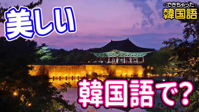 美しい 韓国語で？아름답다、곱다、예쁘다の読み方、活用、へヨ体｜男性に使うとng？
